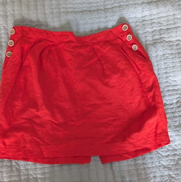 Banana Republic | Skirts | Banana Republic Red Mini Skirt | Poshmark